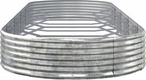 Vyvýšený záhon pozinkovaná ocel 450x140x36 cm stříbrný 319042