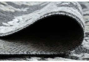koberec Strukturální SOLE D3812 Ornament ploché tkaní šedá / béžový velikost 200x290 cm | krásné koberce cz