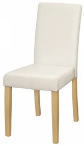 Jídelní židle bílá světlé nohy, Prima