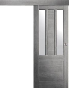 posuvné interiérové dveře na stěnu vasco doors LISBONA model 4 Průchozí rozměr: 70 x 197 cm, Orientace dveří: Levé dveře, Dekor: Dub skandinávský