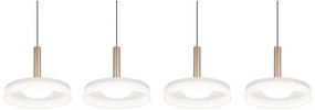 LED stmívatelné závěsné svítidlo v černobílo-zlaté barvě se skleněným stínidlem Celeste – Trio