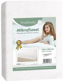 Bellatex Prostěradlo Mikroflanel bílé - 90x200 cm