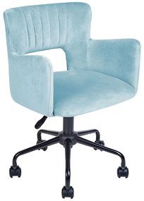 Sametová kancelářská židle světle modrá SANILAC Beliani