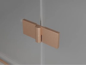 Mexen Mist-H L, 1-křídlé sprchové dveře levé 135 cm, čiré sklo, měděný matný profil, 8A5L-135-001-65-00-L