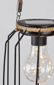 Rabalux Černá LED solární závěsná lucerna Sluis 0,2W 77046