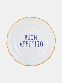 Sinsay - Keramický talíř s nápisem Buon Appetito - žlutá