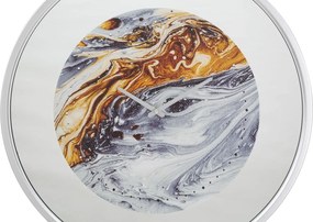 Nástěnné hodiny Mirror 60 cm šedé/vícebarevné