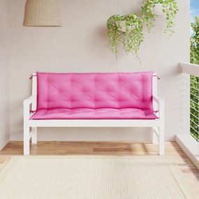 vidaXL Podušky na zahradní lavici 2 ks 150x50x7cm látka oxford [361711] Barva: Růžová