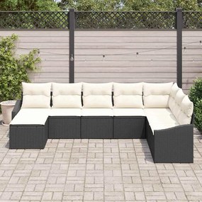 Set pohovek 8 ks Černá polyratan 3346837