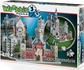 WREBBIT 3D puzzle Zámek Neuschwanstein / 890 dílků / od 14 let