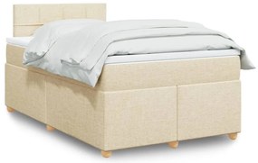 Box spring postel s matrací krémová 120x200 cm textil 3288952