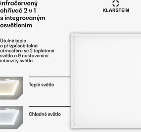 Klarstein Wondersky infračervený panel | 770 W | 4 - 8 m² | Minimalistický design | 120 cm x 60 cm