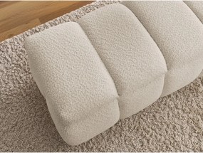 Béžová lavice z textilie bouclé – Bobochic Paris