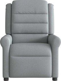 Elektrické masážní polohovací křeslo světle šedé textil 3303304
