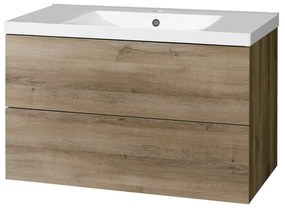 Mereo Mereo, Aira, koupelnová skříňka s umyvadlem z litého mramoru 101 cm, CN742M