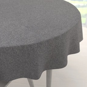 Biante Dekorační kulatý ubrus BKT-551 Šedý režný Ø 120 cm