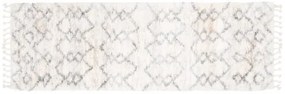 Kusový Běhoun Shaggy AZTEC Q742C Krémový Rozměr: 60x200 cm