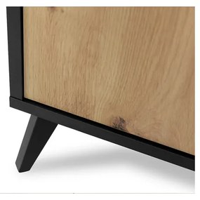 Noční stolek Oksawi 1SZ, Barva dřeva: dub artisan / černý