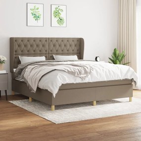Box spring postel s matrací taupe 160x200 cm textil 3128777