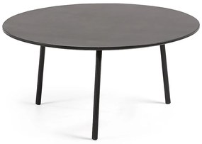 Černý konferenční stůl Kave Home Ulrich, ⌀ 70 cm