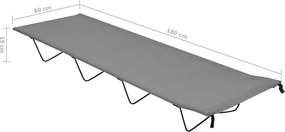 Kempingové postele 2 ks 180x60x19 cm oxfordská látka ocel šedé 312486