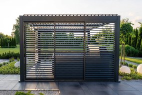 Pergola elektrická  PRIME s osvětlením - modulární 400 x 400