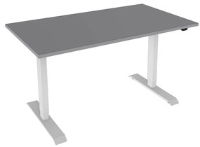 NOBL Dynamic Elektr. nastavitelný polohovací stůl 140x80 Dynamic Dekor stolové desky: šedá, Barva podnože: bílá