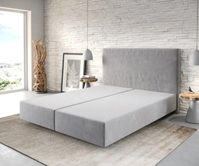 Boxspring postel Dream-Well 160x200 cm mikrovlákno šedá