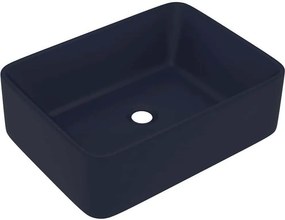 Luxusní umyvadlo matné tmavě modré 41 x 30 x 12 cm keramické 147045