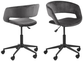 Design scandinavia Kanelářská židle Grace, tkanina, šedá