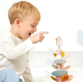 JANOD Kuličková spirála se zvukem Sweet Cocoon / Motorická hračka / dř