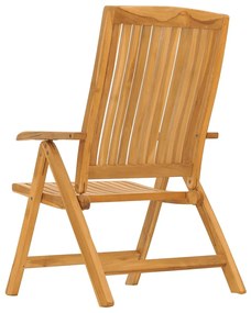 Polohovací zahradní židle s poduškami 6 ks masivní teak - Default Title