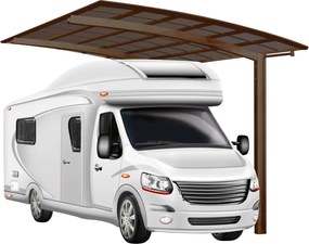 Ximax Alu přístřešek na auto Portoforte Caravan Typ 60 matná hnědá 270 x 495 cm