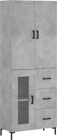 Skříň highboard betonově šedá 69,5x34x180 cm kompozitní dřevo 3195959