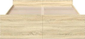 Rám postele se zásuvkami dub sonoma 120x200 cm kompozitní dřevo 3280302