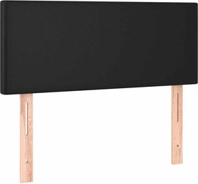 Box spring postel s matrací a LED černá 120x200 cm umělá kůže 3134093