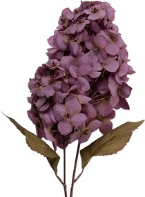 Dekorace umělá květina hortenzie s fialovým květem - 12*12*90 cm
