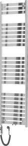 Mexen Uran, elektrické topné těleso 1800x500 mm + topná tyč 900 W, chromová, W105-1800-500-2900-01