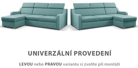 Sedací souprava MIKELI | 228x158 cm | UNI provedení | rozkládací + úložný prostor | VÝBĚR TKANIN