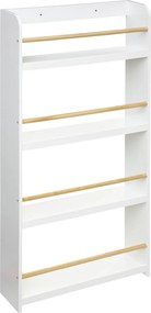 Dětská knihovna, bílá, 4 úrovně