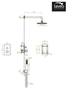 Laveo Tores, sprchová souprava pod omítku, grafitová, LAV-BVT_901P