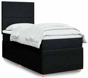 Box spring postel s matrací černá 80 x 200 cm textil 3294178