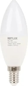 RETLUX RLL 629 C37 E14 candle 8W / 1080 lm / 3000K - teplá bílá / D