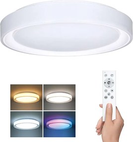 LED stropní světlo s dálkovým ovládáním Floco RGB - průměr 40 cm, bílá