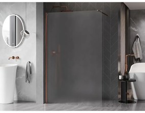 Mexen, Mexen Kioto-X sprchová stěna 130 x 200 cm, matná 10 mm, růžové zlato - 800-130-101-60-30-X