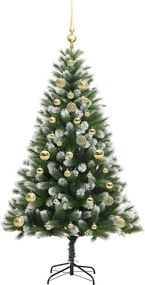 Umělý vánoční stromeček s umělým sněhem 150 LED Teplá bílá 3395437