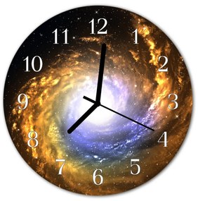 Nástenné skleněné hodiny kosmos fi 30 cm