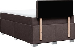 Box spring postel s matrací tmavě hnědá 120x190 cm textil 3285844