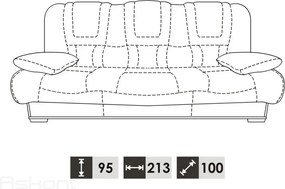 ASKONT Finland Kožená pohovka 3MM Výběr kůží