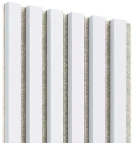 Akustické panely š. 120 cm na krémové plsti - Bílá
